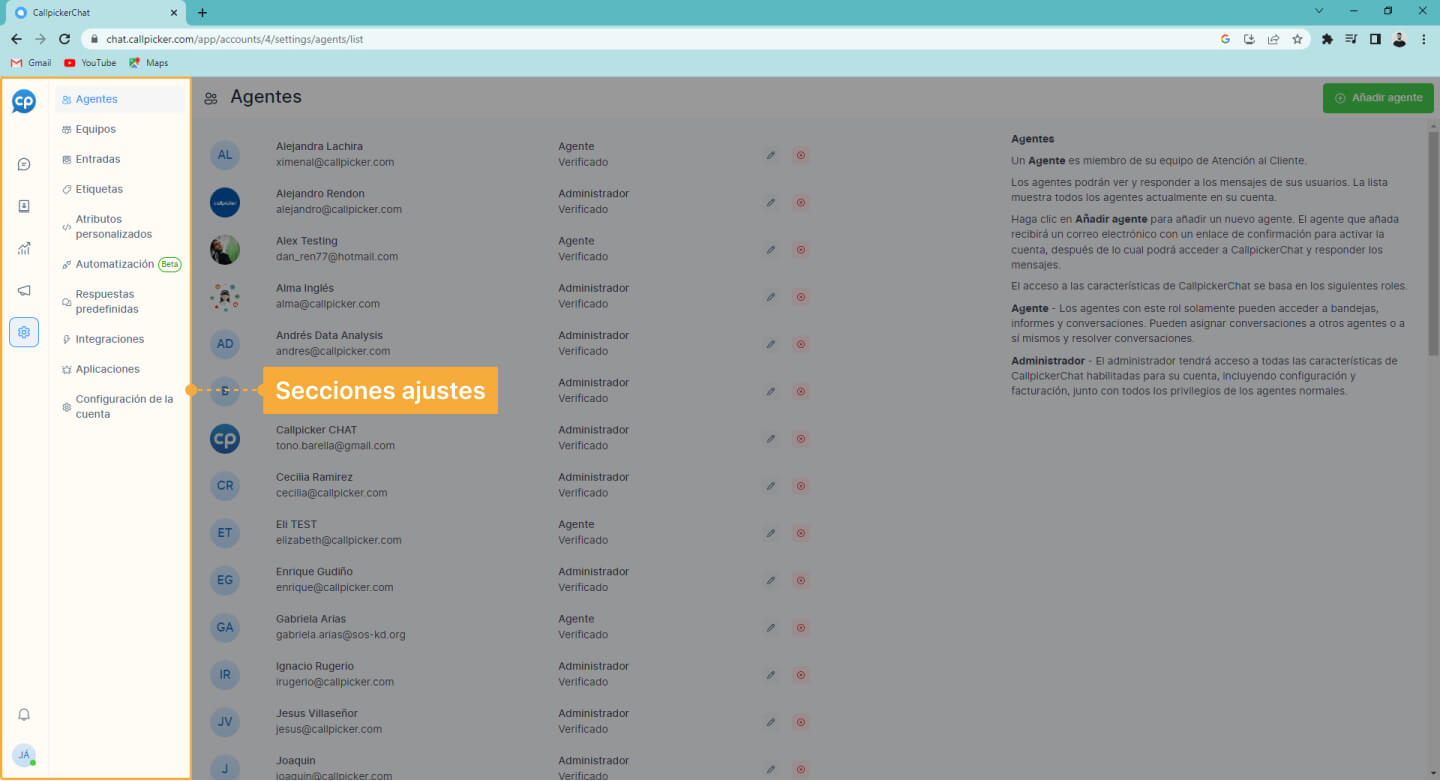 Manual del administrador Callpicker Chat – Home