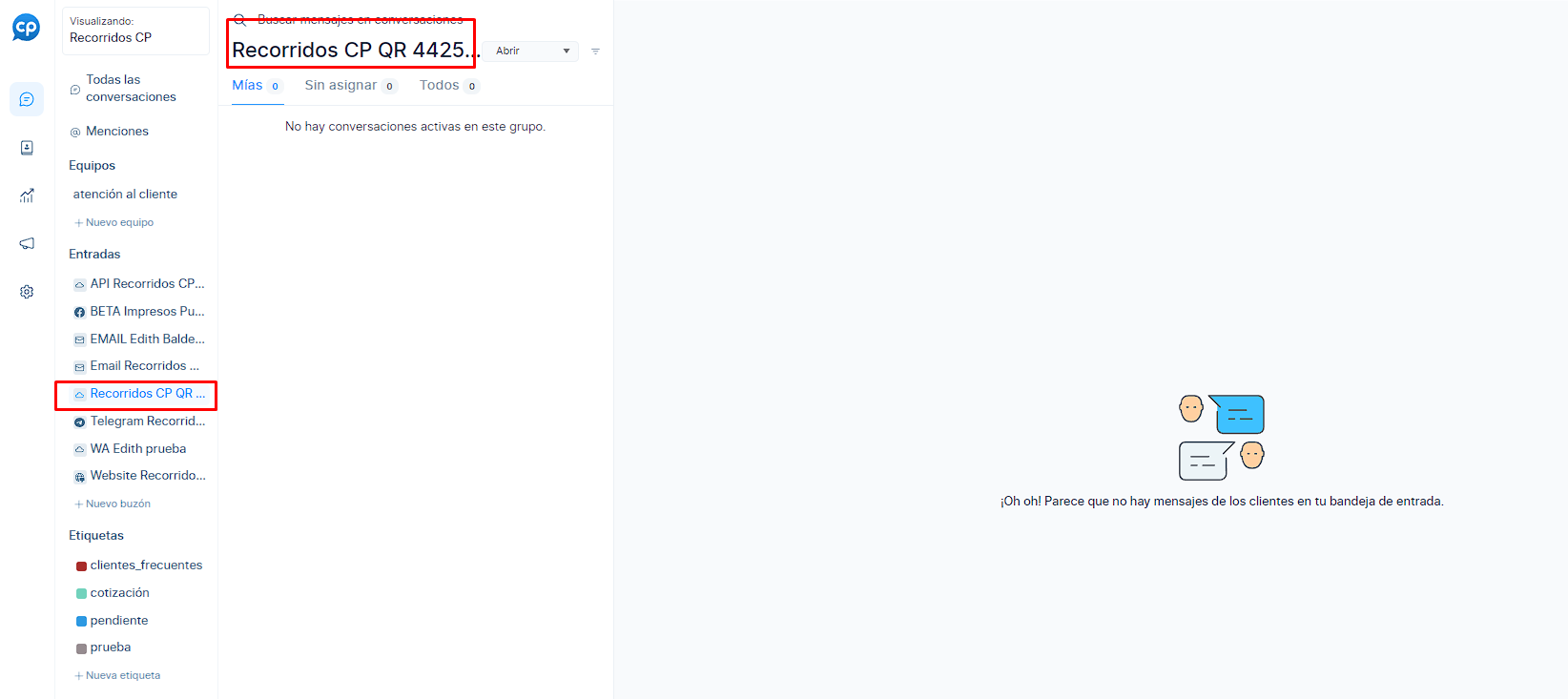 Conexión de cuenta WhatsApp con Callpicker Chat por medio de vinculación de sesión QR – Home